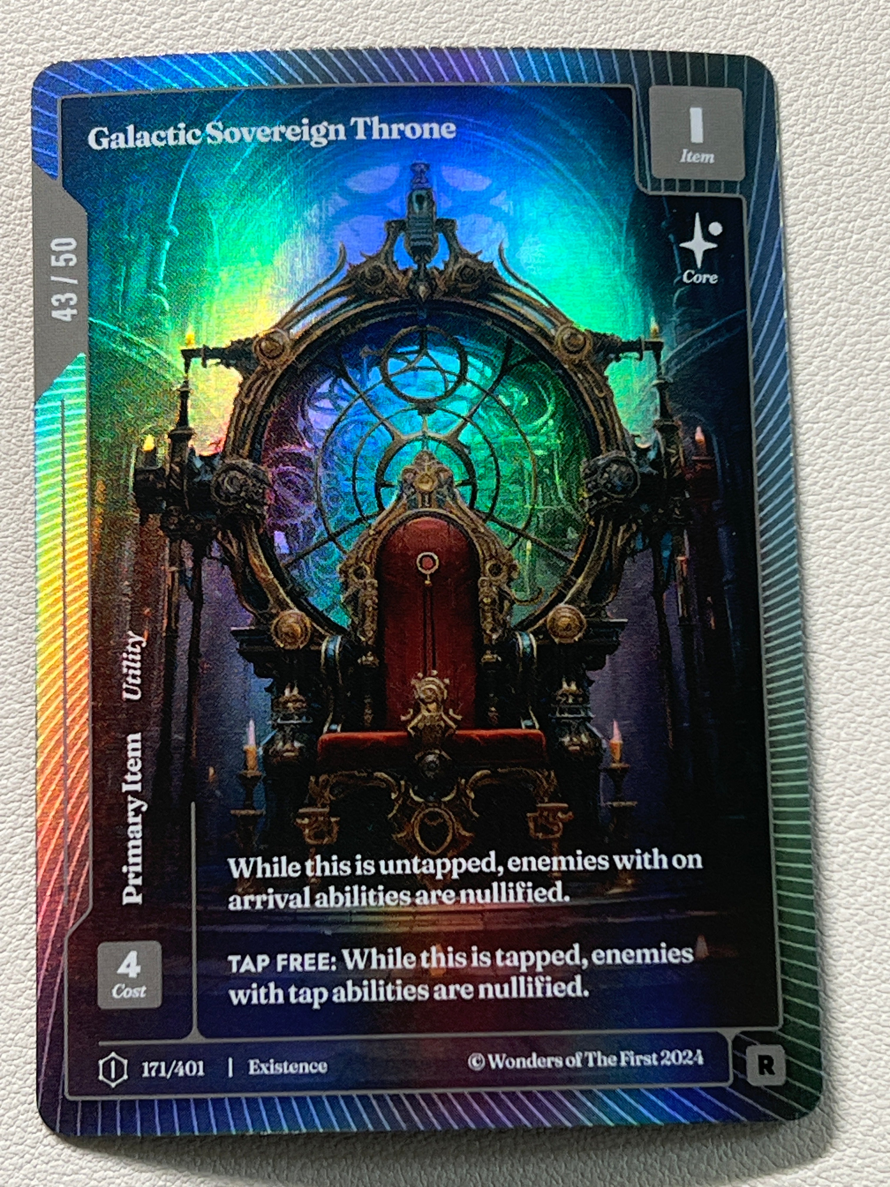 Galactic Sovereign Throne - 171/401 OCM #43/50 FORMLESS FOIL 1st Editi ...